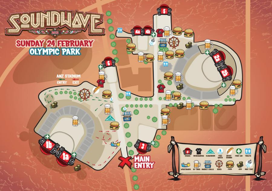 Soundwave Festival 2013 - Map | Concerts-Metal