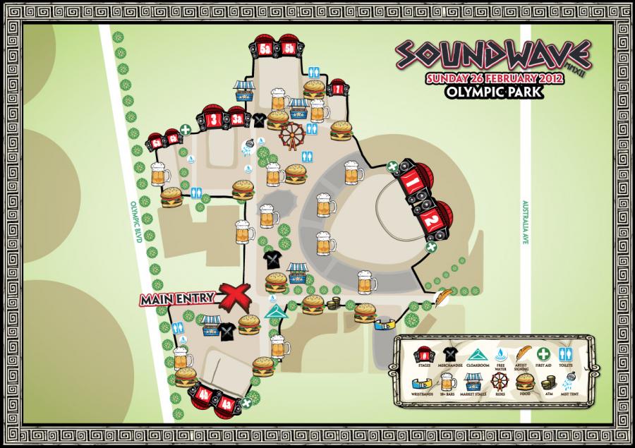 Soundwave Festival 2012 - Map | Concerts-Metal