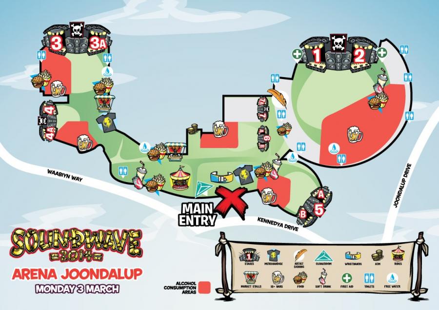 Soundwave Perth 2014 - Map | Concerts-Metal
