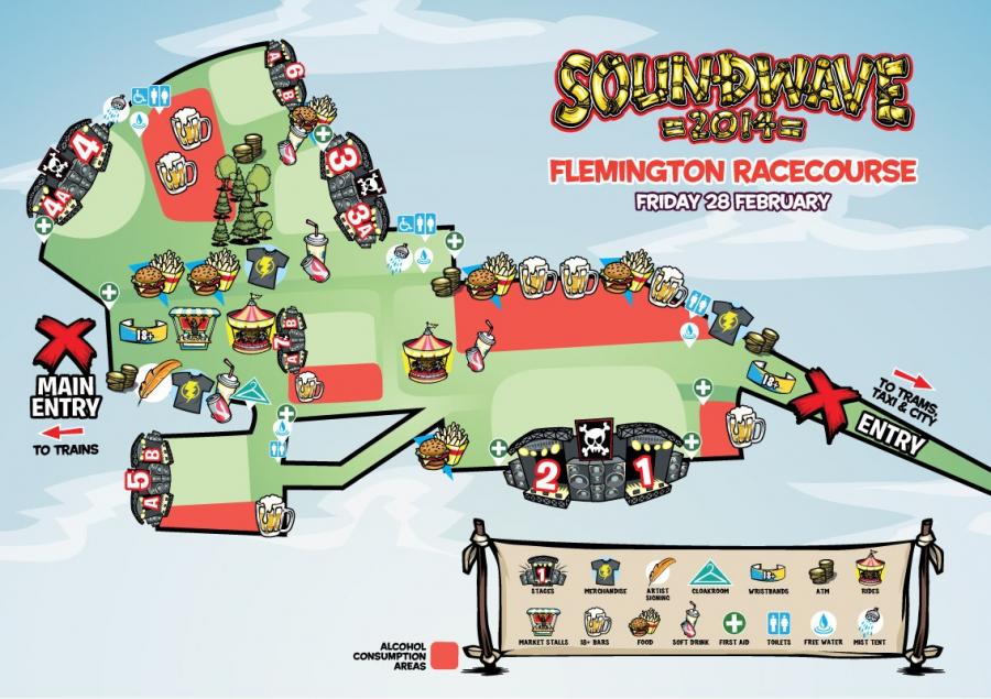 Soundwave Melbourne 2014 - Map | Concerts-Metal