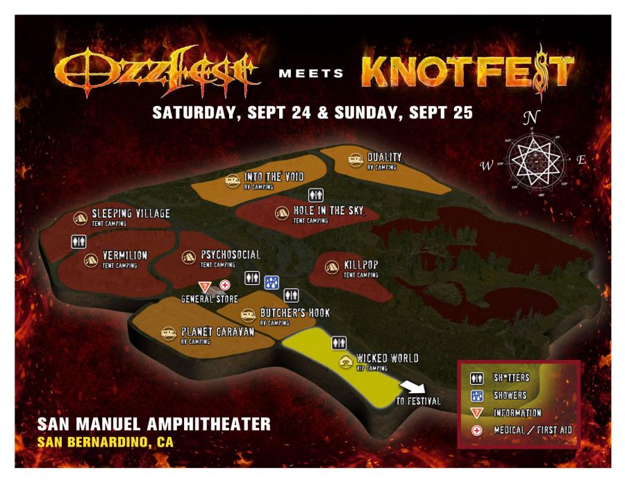 Ozzfest meets Knotfest 2016 - Camping Map | Concerts-Metal