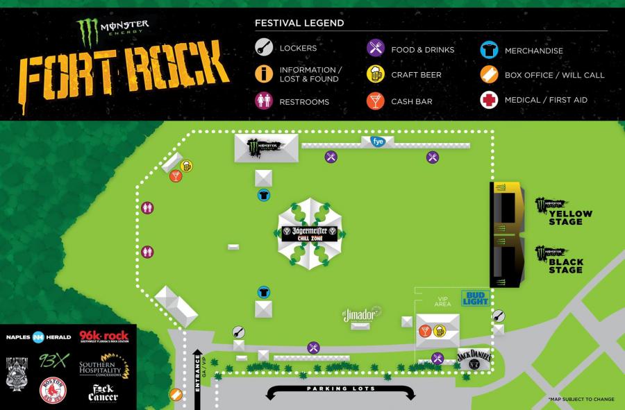Fort Rock 2016 - Map | Concerts-Metal