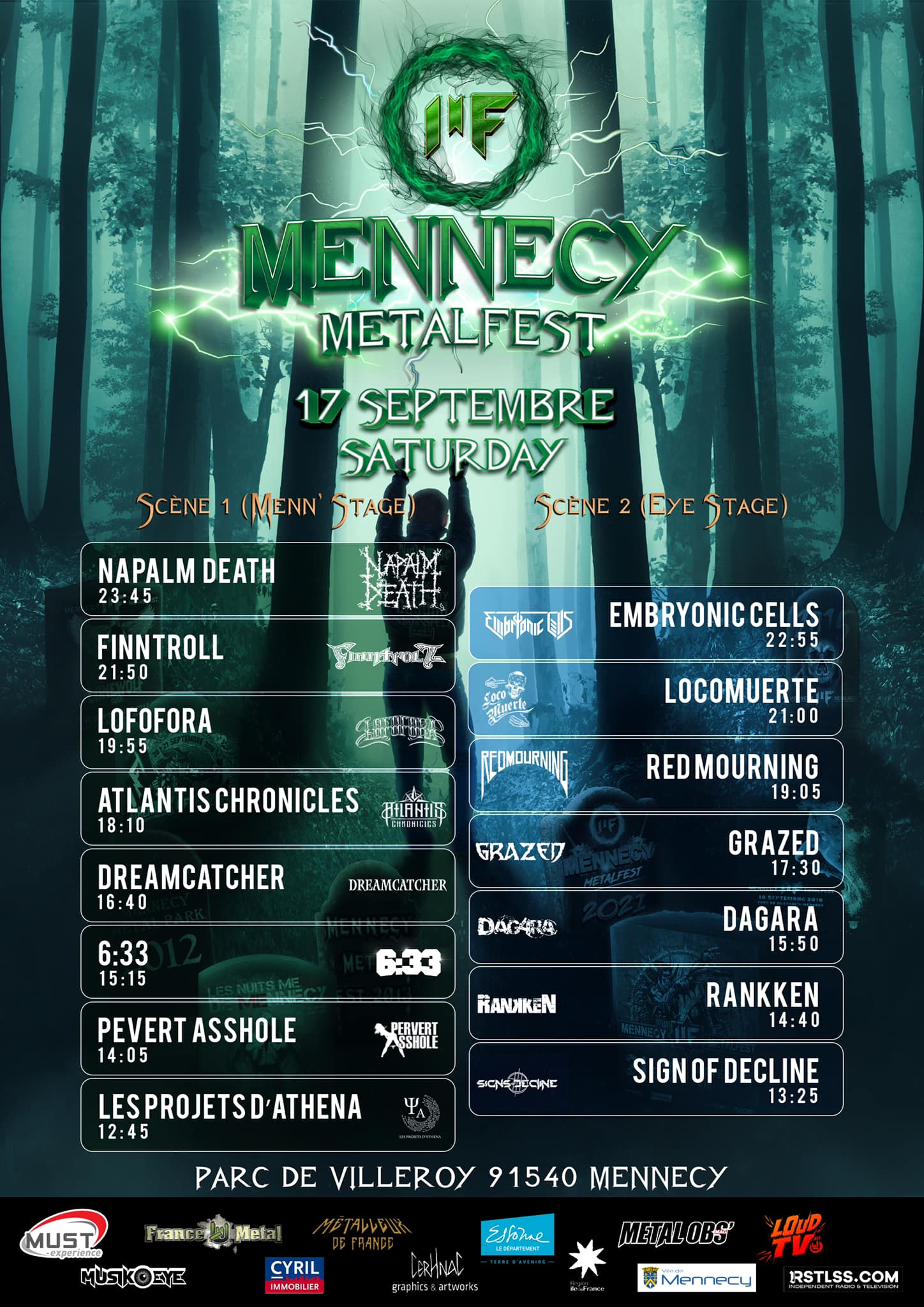 Mennecy Metal Fest 2022 - Running Order/Timetable