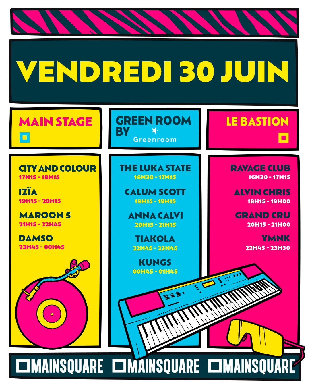 Main Square Festival 2023 - Running Order/Timetable