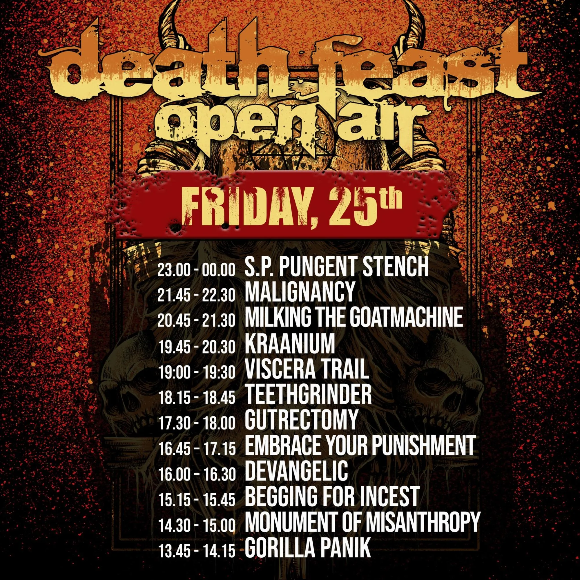Deathfeast 2023 - Running Order - Day 2 | Concerts-Metal