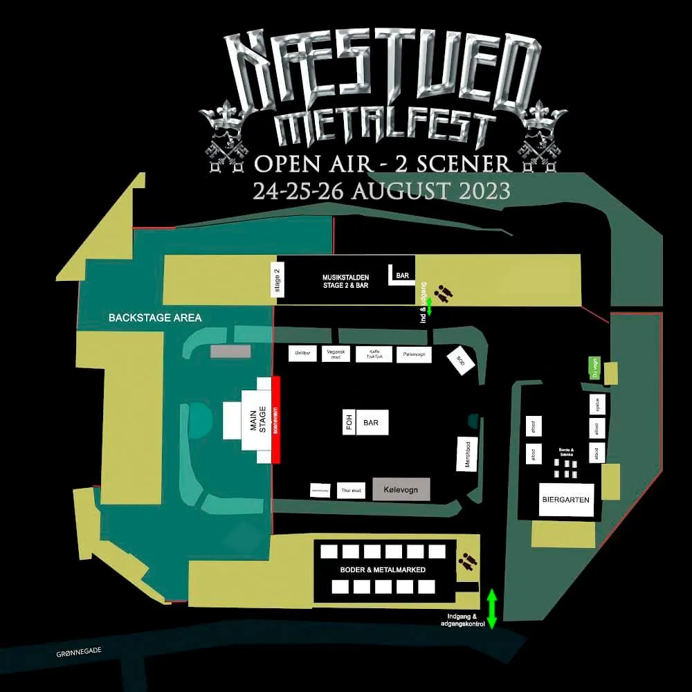 Næstved Metalfest 2023 - Map | Concerts-Metal