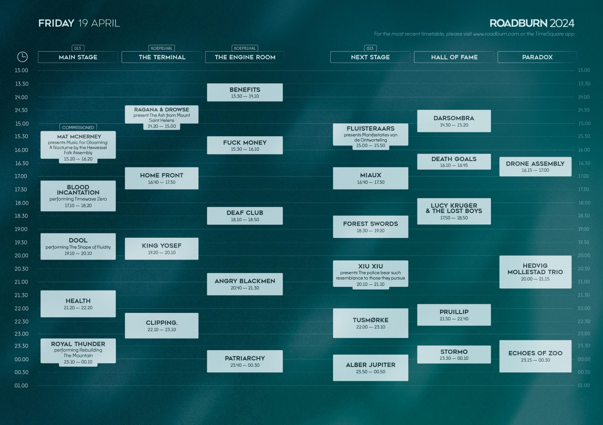 Roadburn 2024 - Running Order - Day 2 | Concerts-Metal