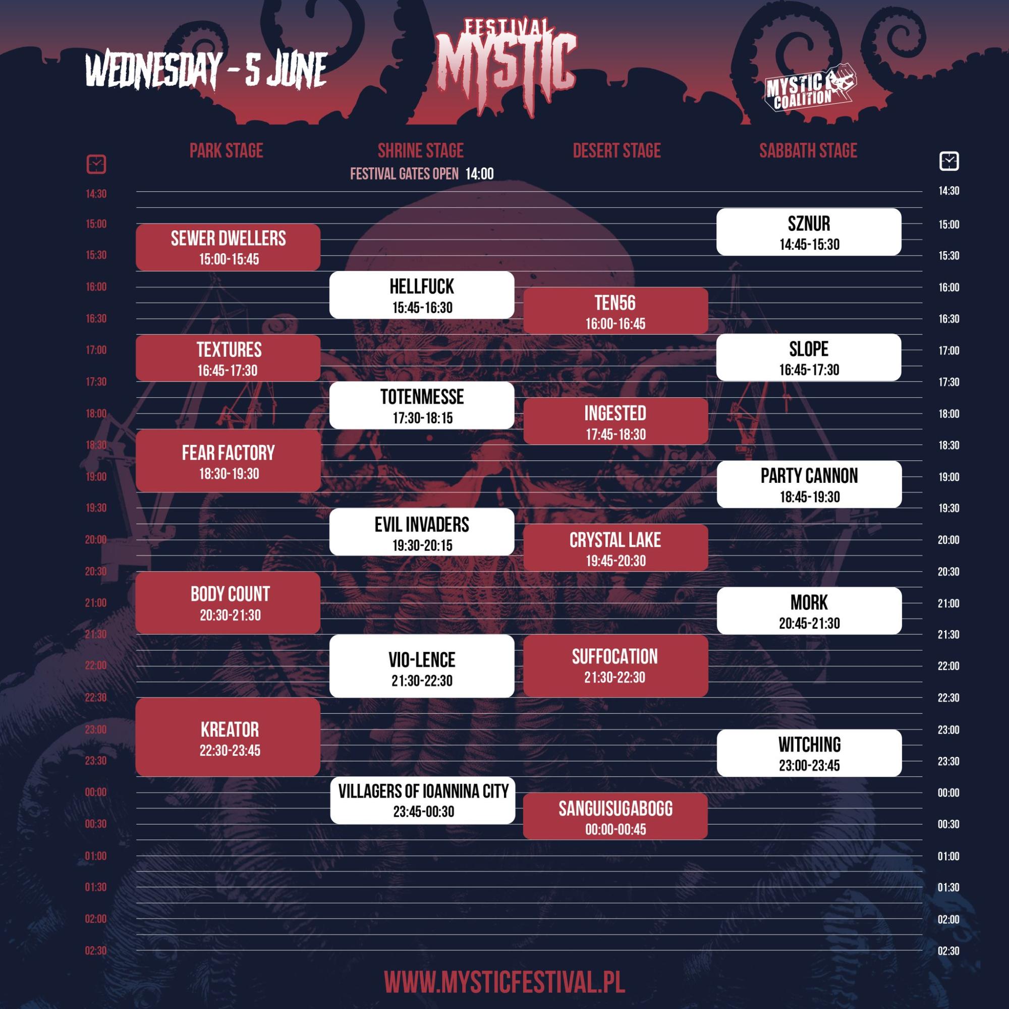 Mystic Festival 2024 - Running Order - Day 1 | Concerts-Metal