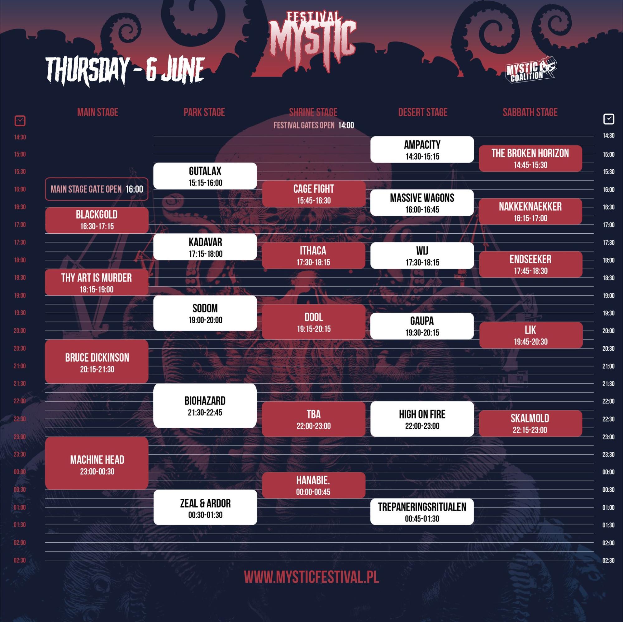 Mystic Festival 2024 - Running Order - Day 2 | Concerts-Metal