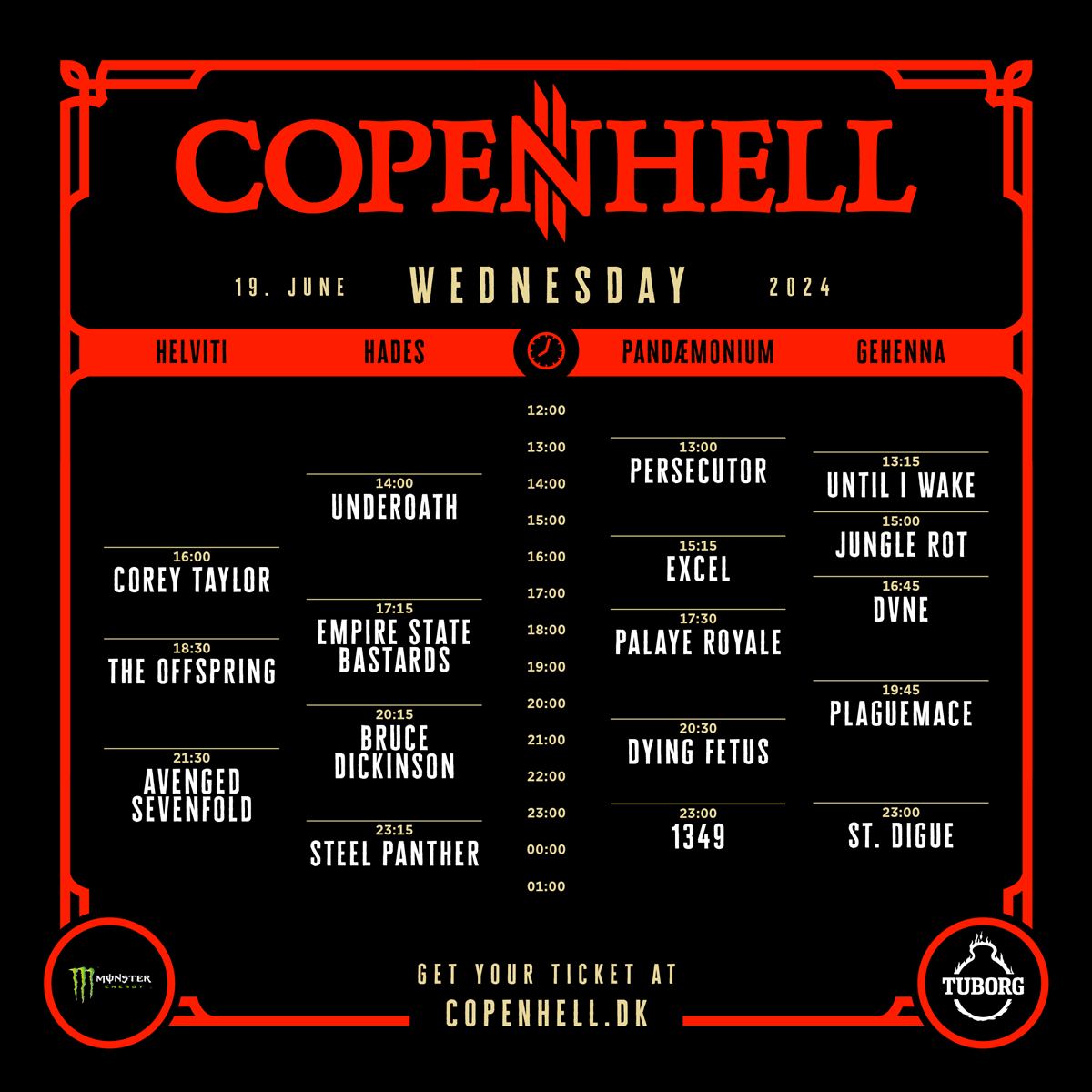 Copenhell 2024 - Running Order - Day 1 | Concerts-Metal