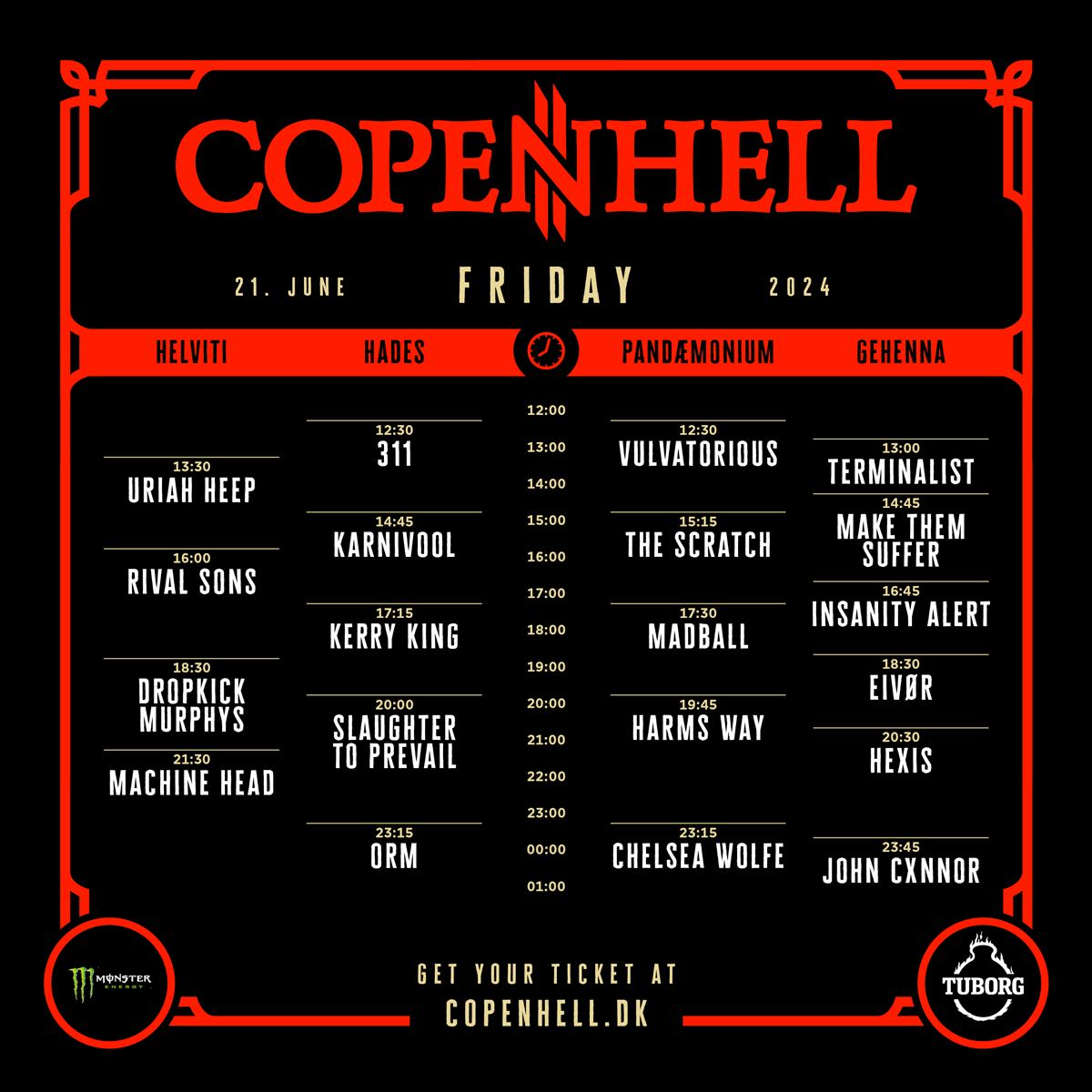 Copenhell 2024 - Running Order - Day 3 | Concerts-Metal