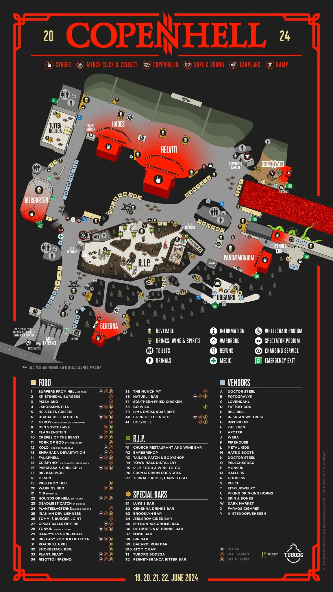 Copenhell 2024 - Map | Concerts-Metal