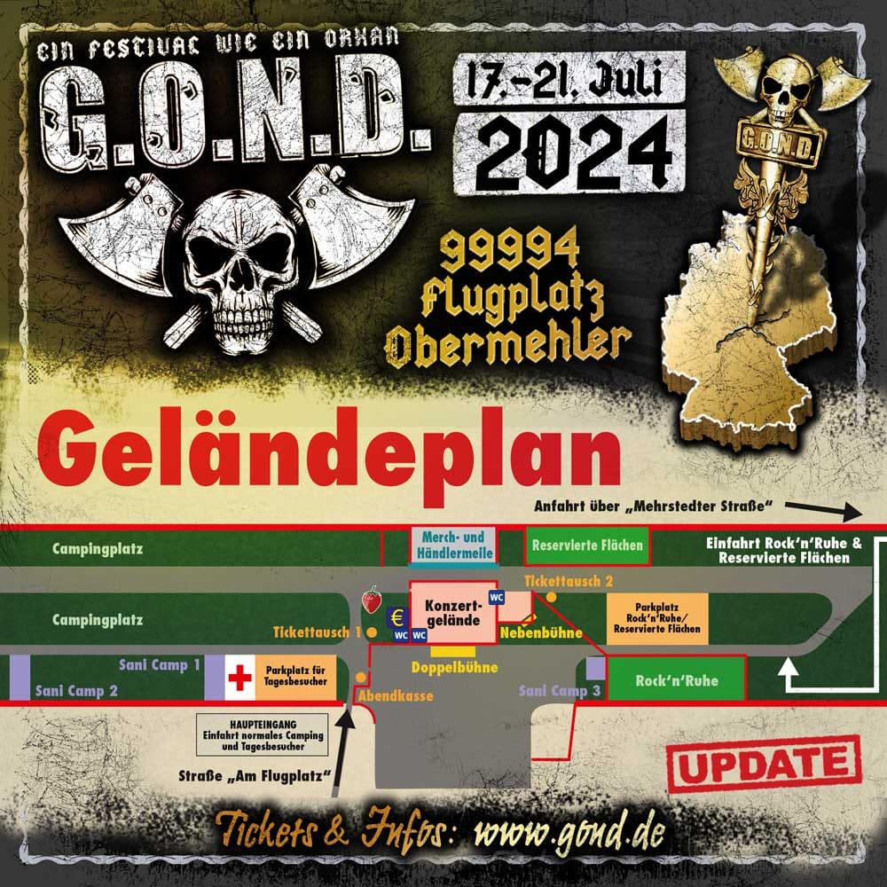 G.O.N.D. Festival 2024 - Map | Concerts-Metal