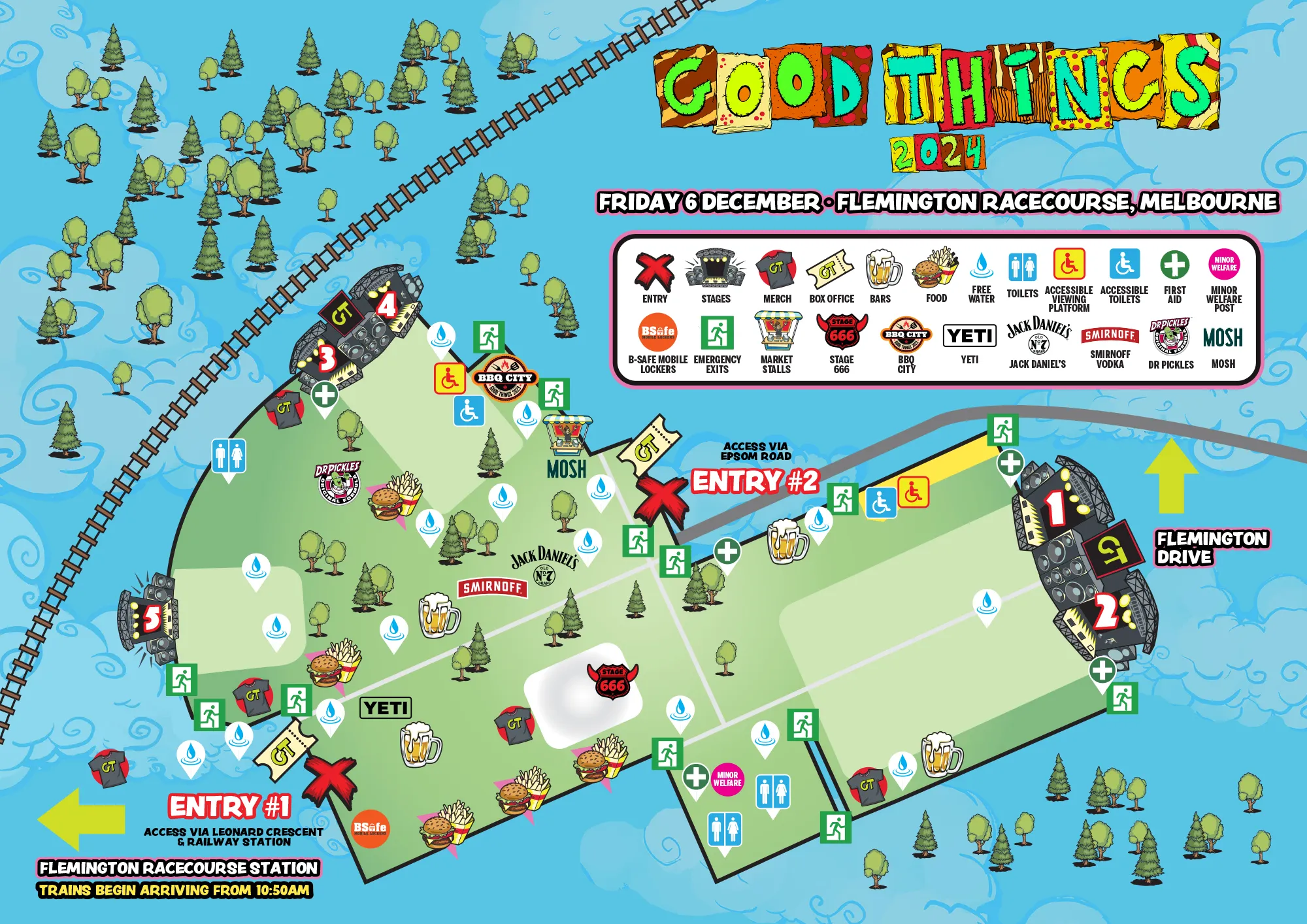 Good Things Festival 2024 - Melbourne - Map | Concerts-Metal