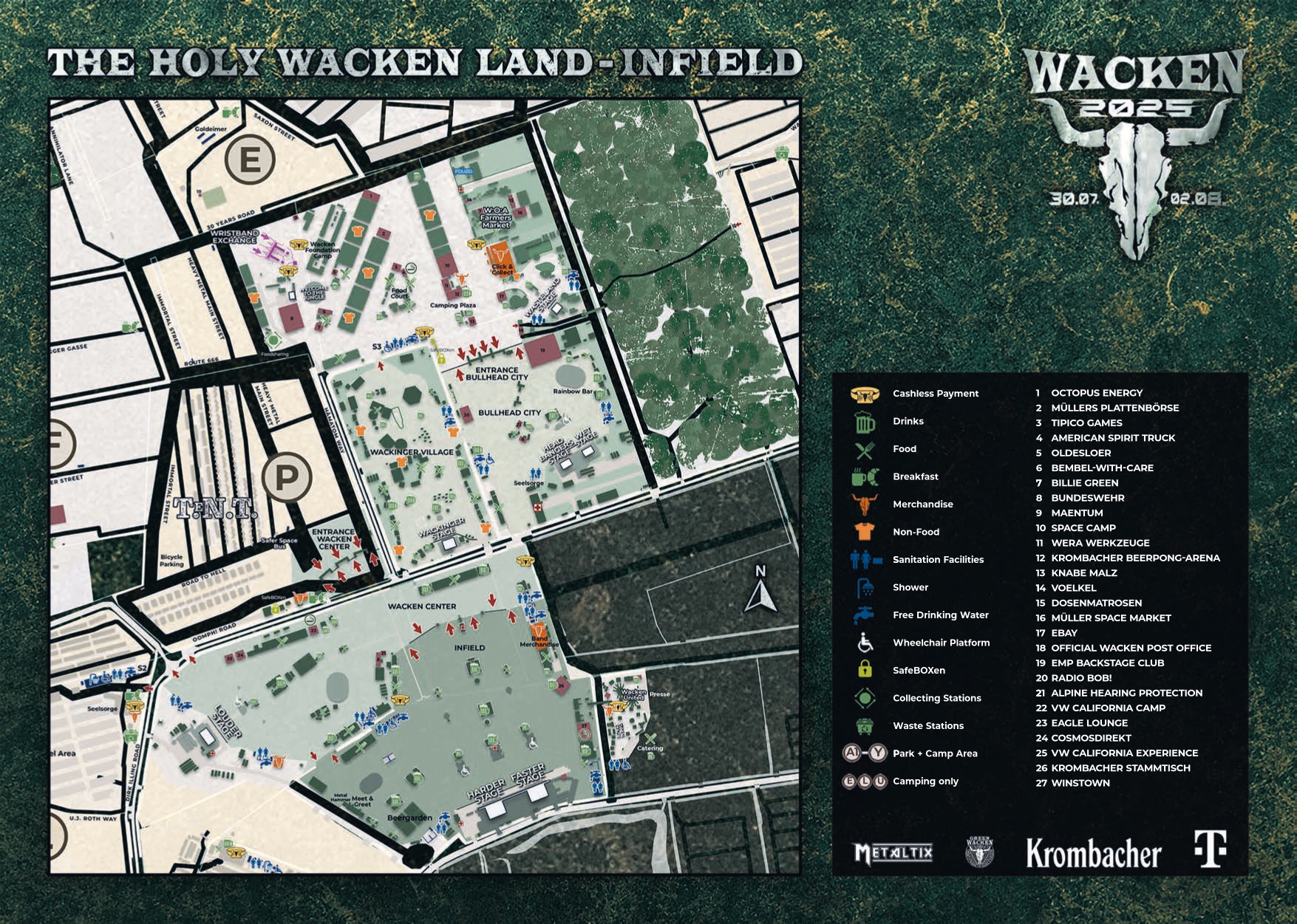 Wacken Open Air 2025 - Map