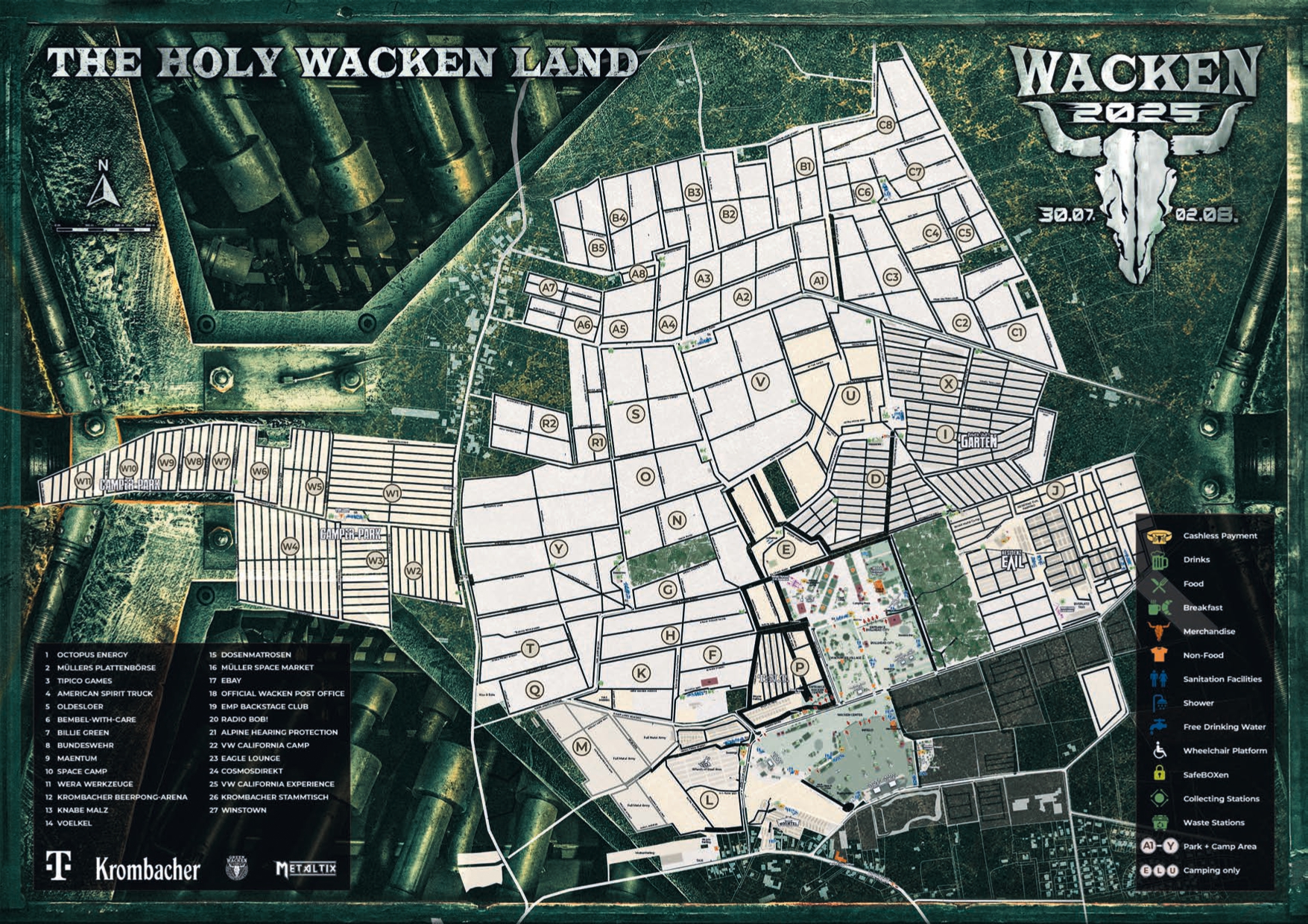 Wacken Open Air 2025 - Map