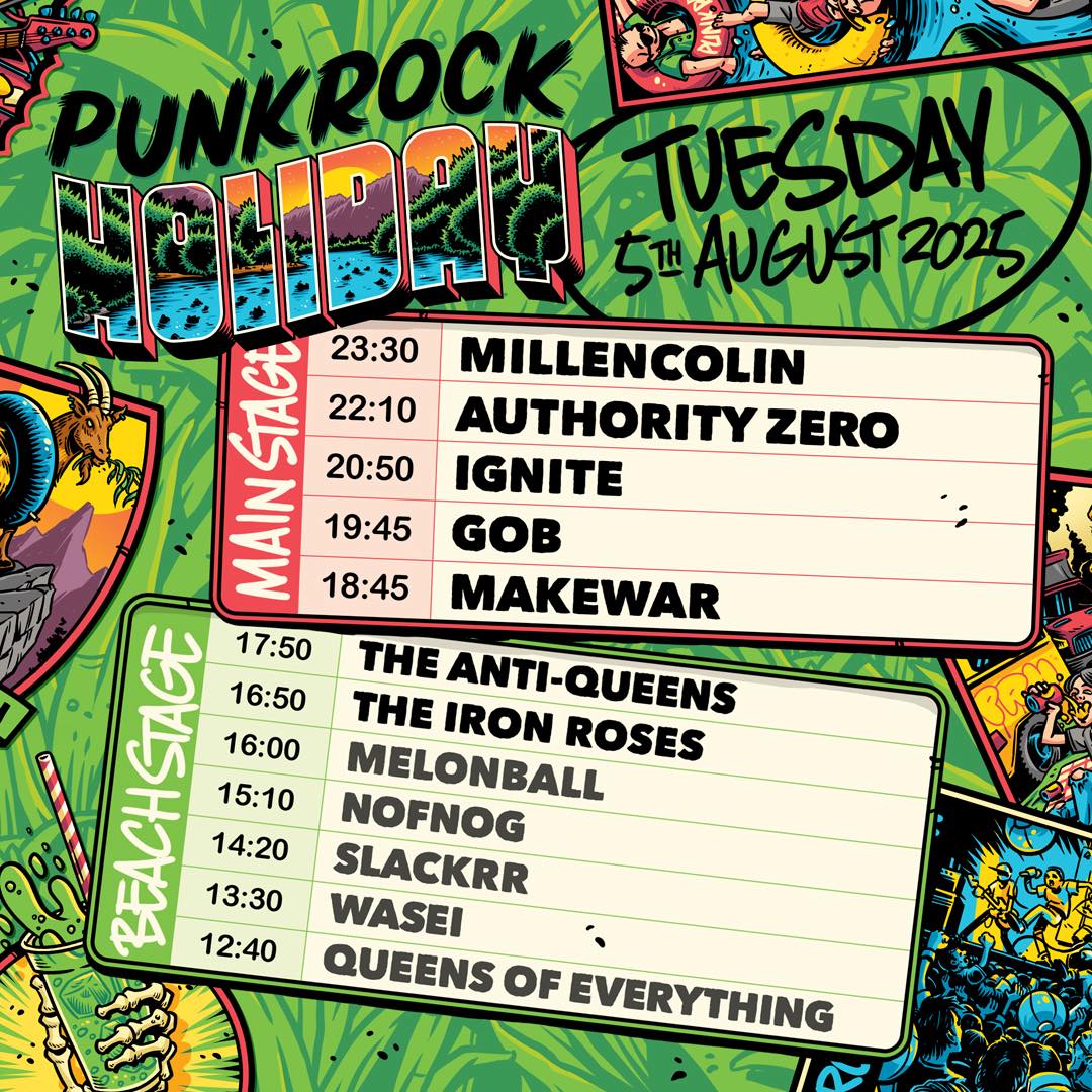 Punk Rock Holiday 2025 - Running Order/Timetable