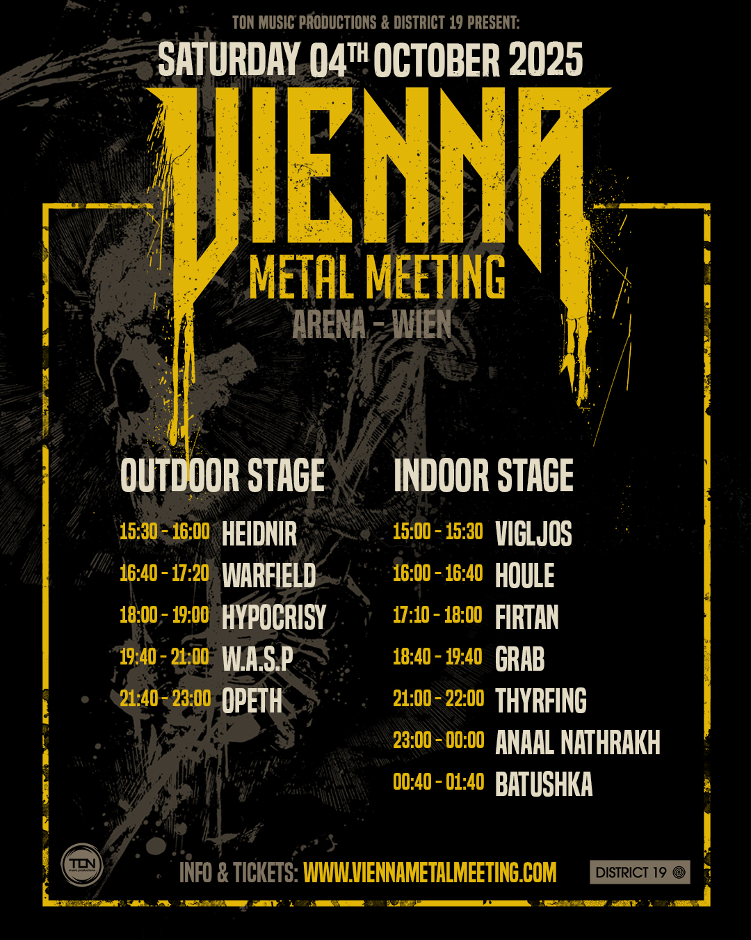 Vienna Metal Meeting 2025 - Running Order/Timetable
