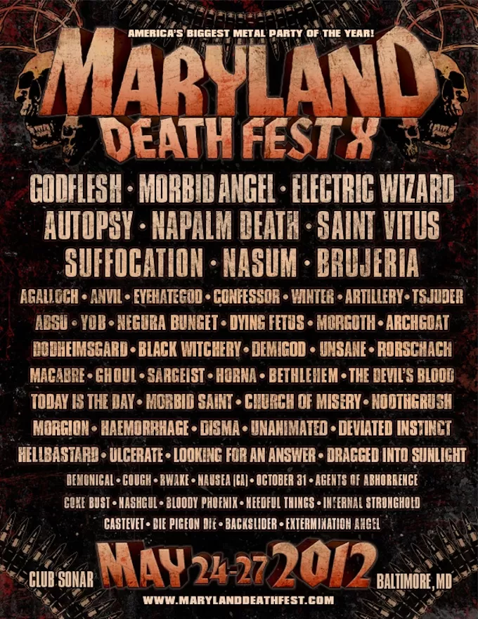 Maryland DeathFest 2012 - 24/05/2012 (4 days) - Baltimore - United States
