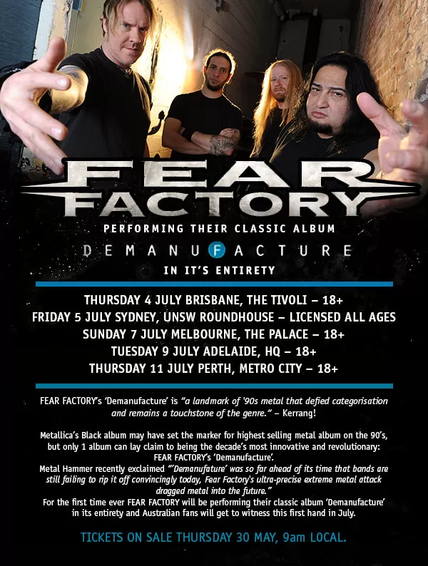 Fear Factory Australia Tour - 11/07/2013 - Perth - Metro City - Australia