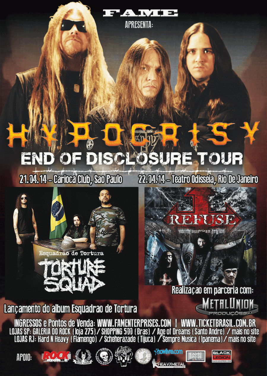 Hypocrisy - Rio de Janeiro - 22/04/2014 - Rio de Janeiro - Teatro ...