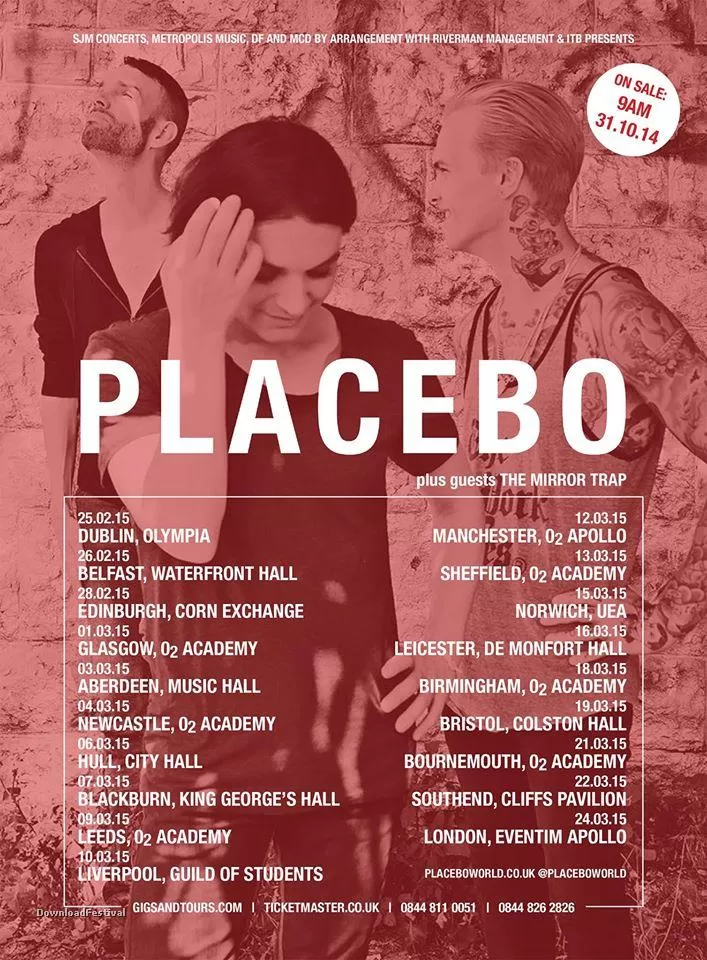 Placebo 2015 UK Tour - 04/03/2015 - Newcastle - O2 Academy - United Kingdom