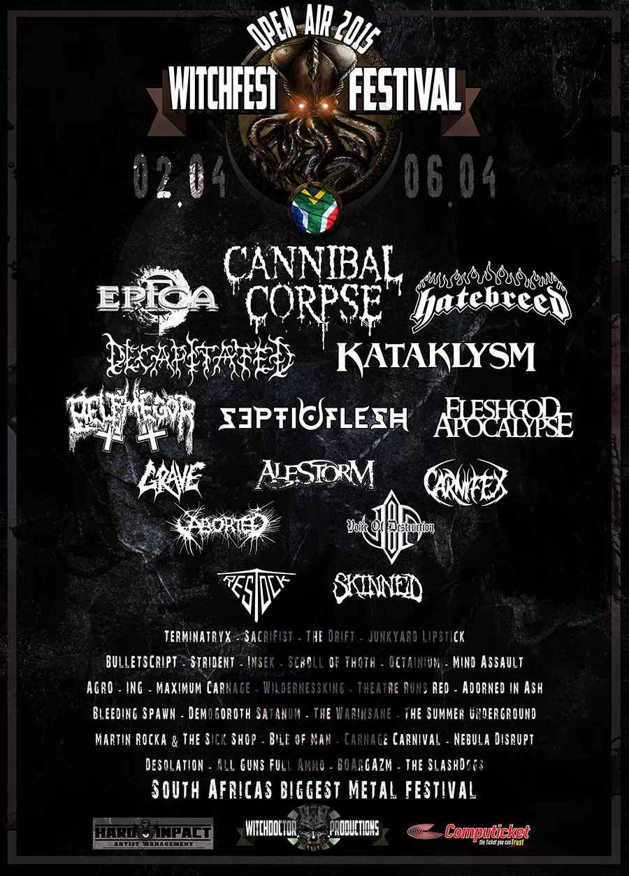 Witchfest Festival 2015 - 02/04/2015 (5 days) - Pretoria - South Africa