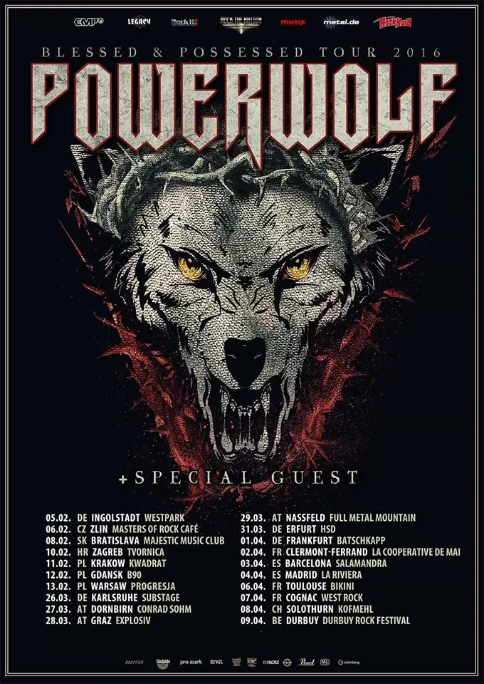 Event Powerwolf - 05/02/2016 - Ingolstadt - eventhalle Westpark - Germany