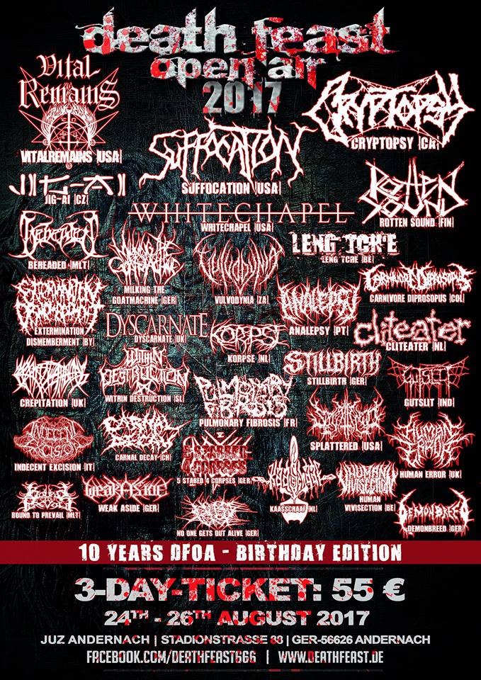 Deathfeast 2017 - 24/08/2017 (3 days) - Andernach - Rheinland-Pfalz ...