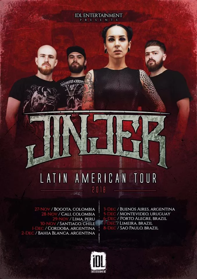 Event Jinjer - 30/11/2018 - Santiago - TBA - Chile