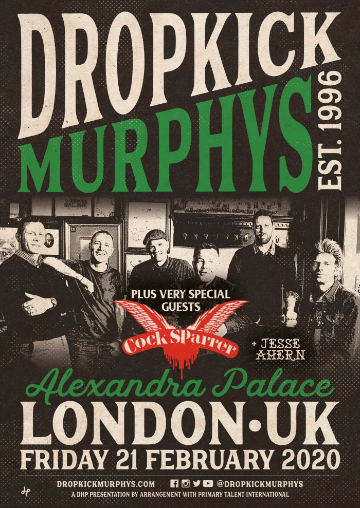 Event Dropkick Murphys - 21/02/2020 - London - Alexandra Palace ...