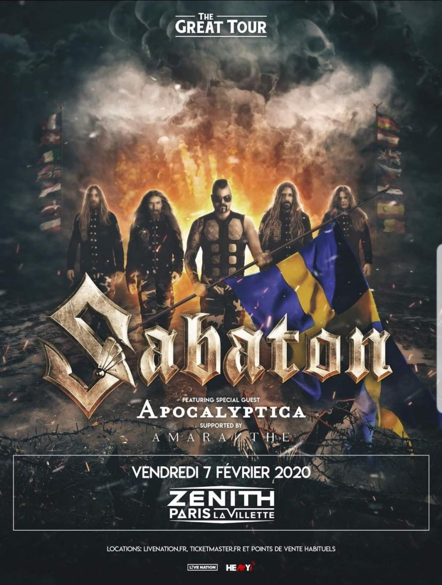 Event Sabaton - 07/02/2020 - Paris - Zenith - France