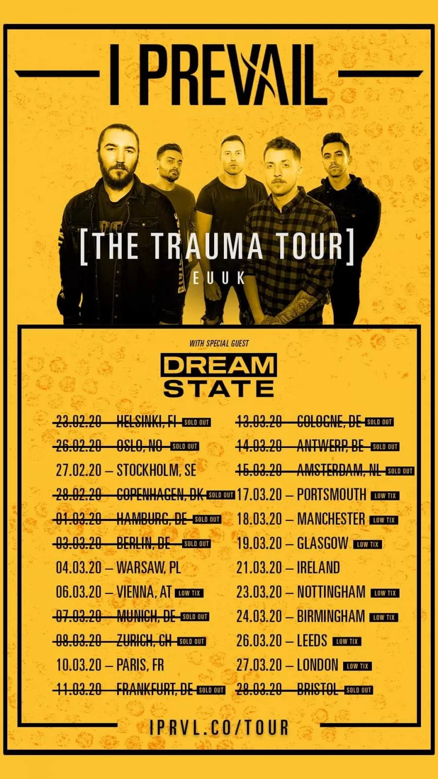 Event I Prevail - 10/03/2020 - Paris - Le Trianon - France