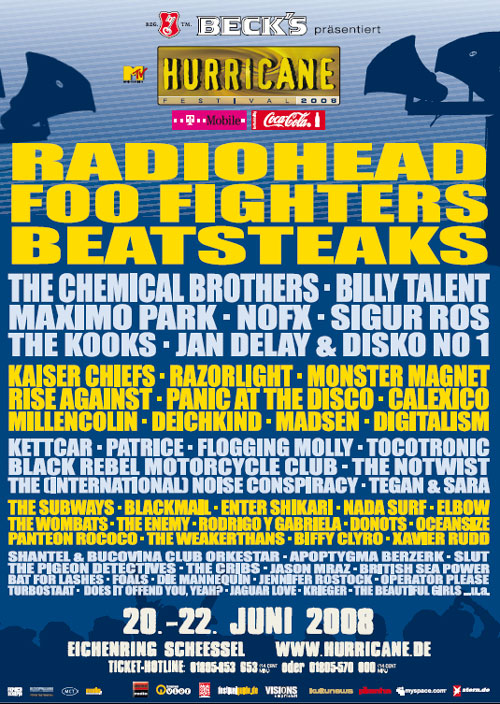 Hurricane Festival 2008 - 20/06/2008 (3 days) - Scheeßel - Eichenring ...