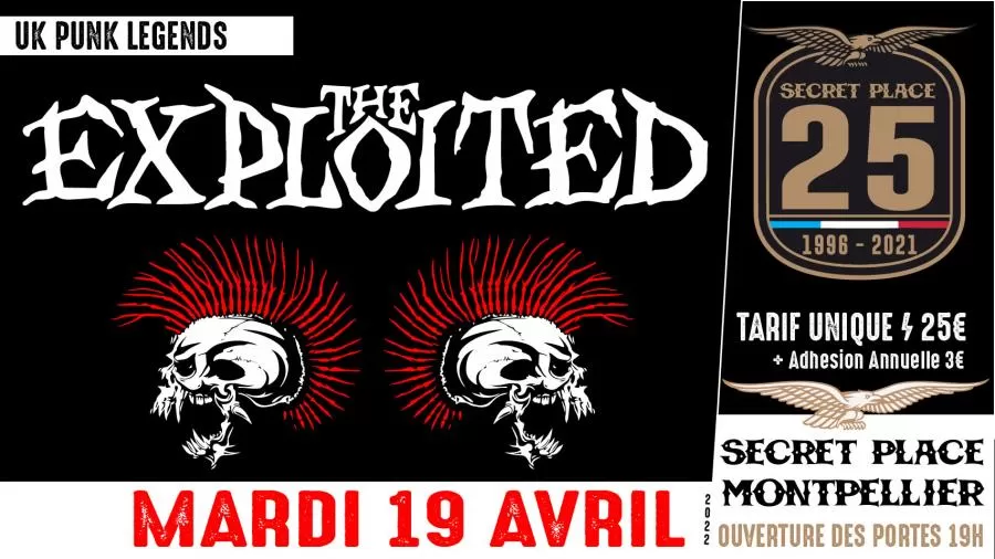 Event The Exploited - 19/04/2022 - Montpellier (St Jean-de-Védas ...