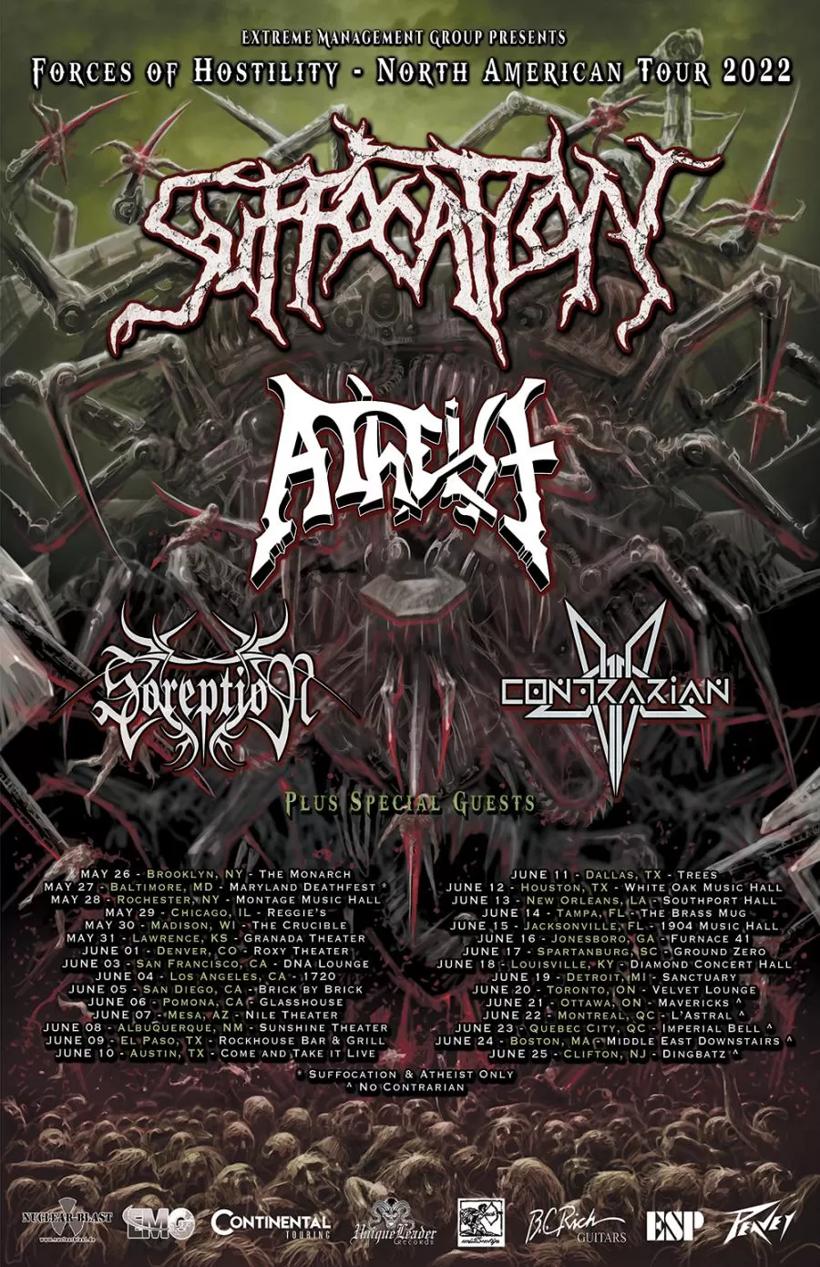 Event Suffocation - 22/06/2022 - Montreal - L’Astral - Canada