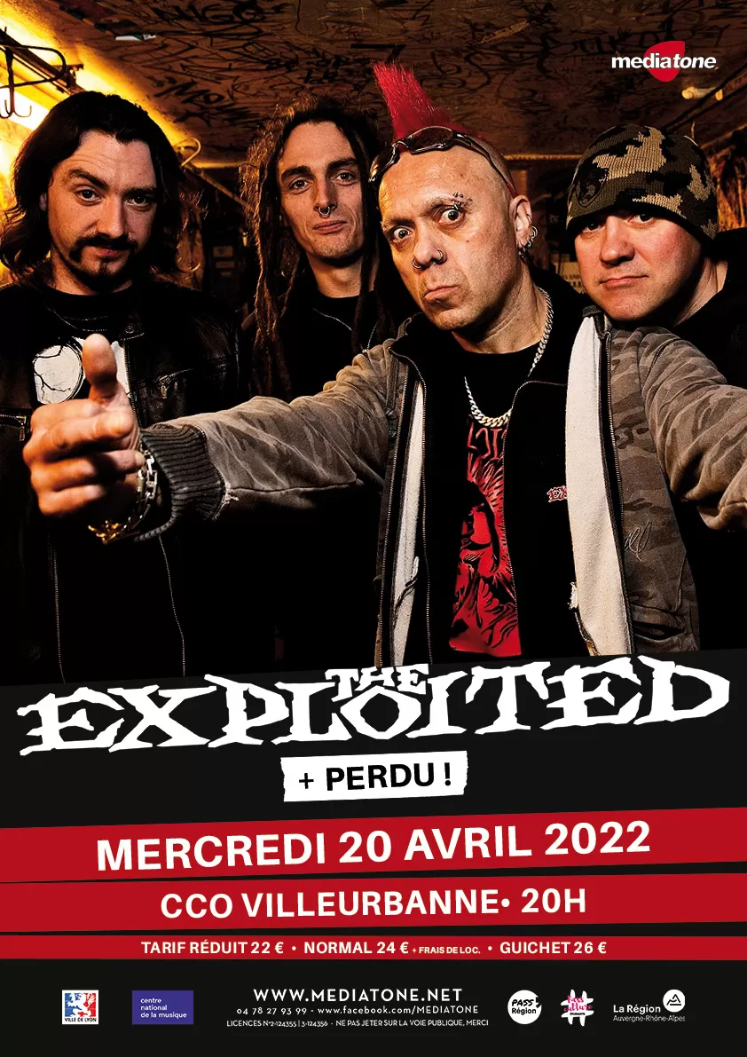 Event The Exploited - 20/04/2022 - Villeurbanne - CCO - France