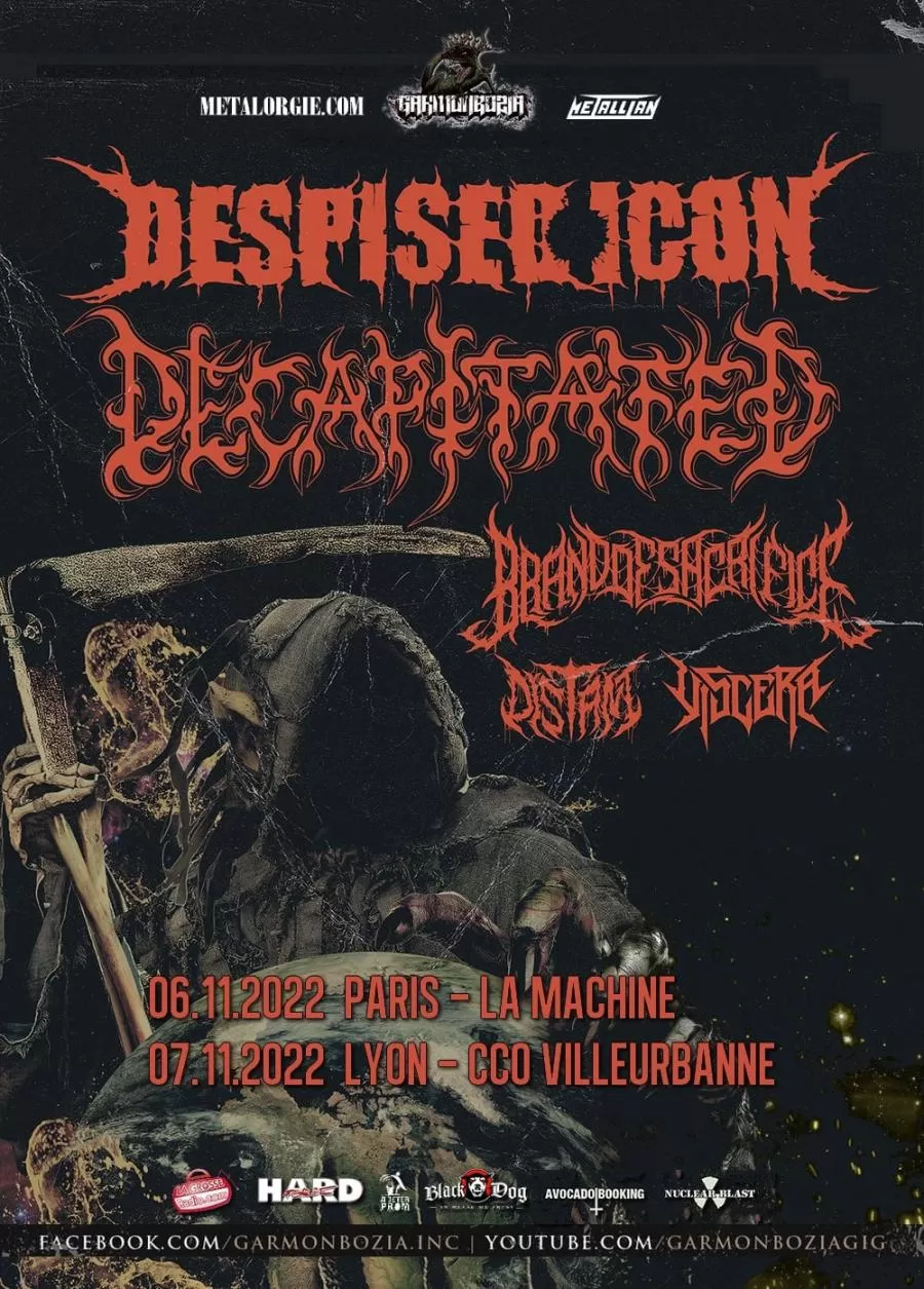 Event Despised Icon + Decapitated - 06/11/2022 - Paris - La Machine du ...