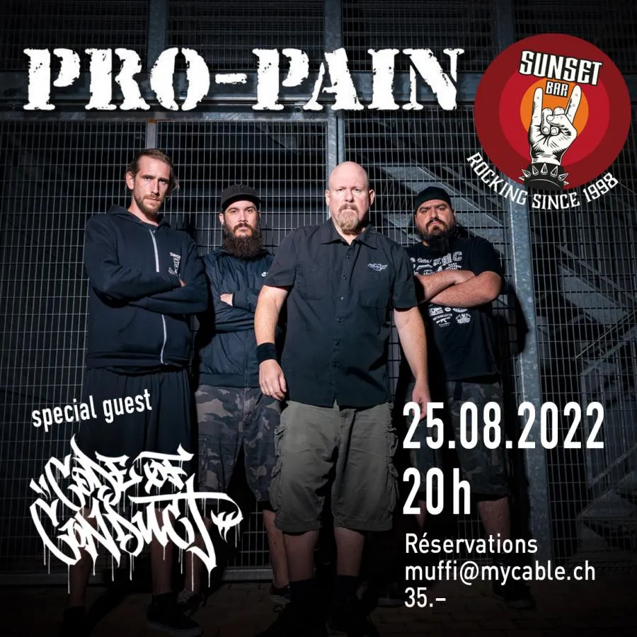 Pro-Pain / Code Of Conduct - 25/08/2022 - Martigny - Sunset - Switzerland
