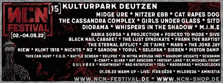 NCN Festival 2022 - 02/09/2022 (3 days) - Deutzen - Kulturpark Deutzen - Germany