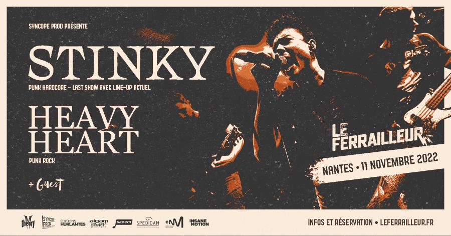 Stinky + Heavy Heart + Guest - 11/11/2022 - Nantes - Le Ferrailleur ...