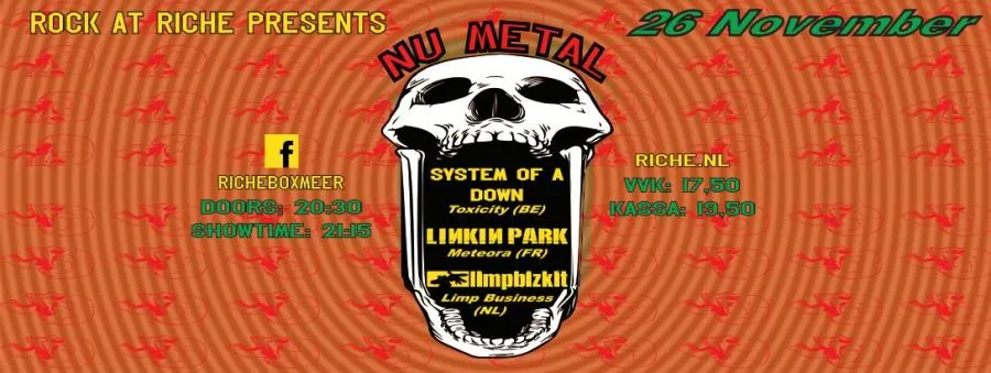 Rock At Riche: Nu Metal! - 26/11/2022 - Boxmeer - Riche Boxmeer ...