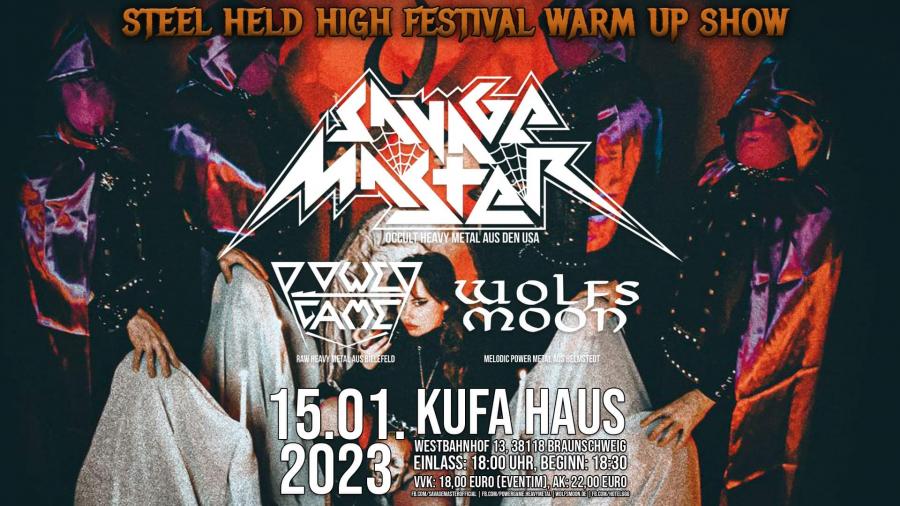 Savage Master + Powergame + Wolfs Moon - 15/01/2023 - Braunschweig - KufA - Germany