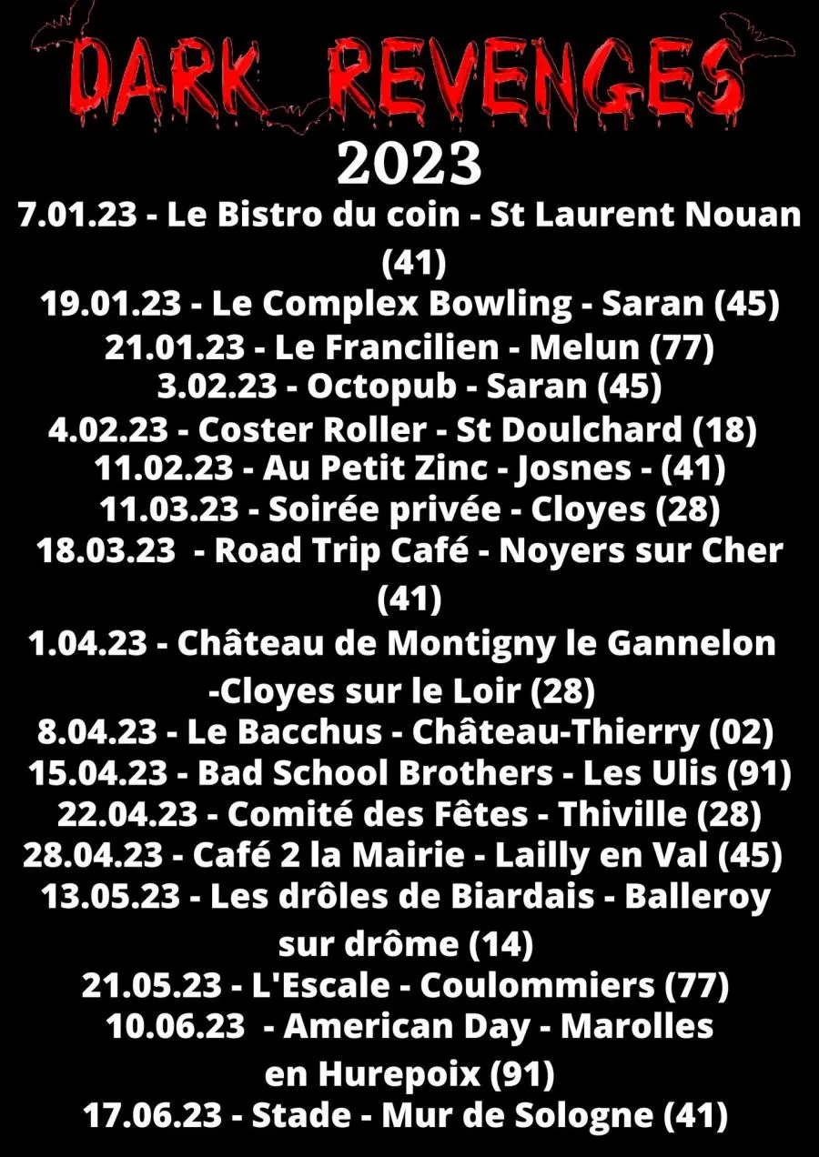 Dark Revenges - 18/03/2023 - Noyers-sur-Cher - Road Trip café - France