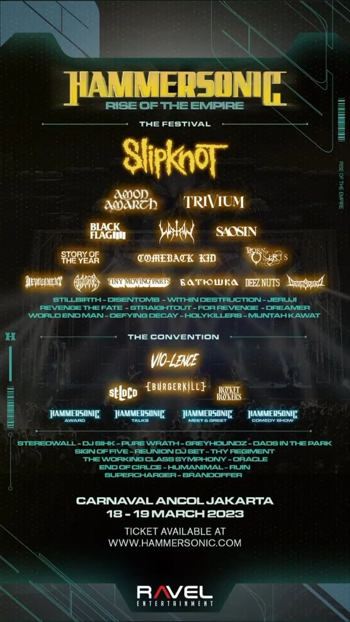 Hammersonic Festival 2023 - 18/03/2023 (2 days) - Jakarta - Indonesia