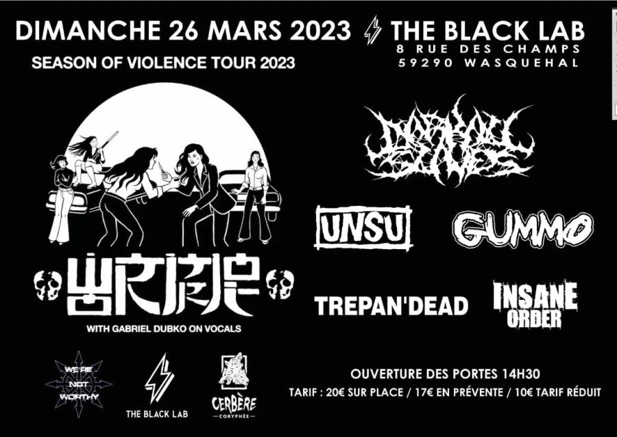 Wormrot + Guests - 26/03/2023 - Lille (Wasquehal) - The Black Lab - France