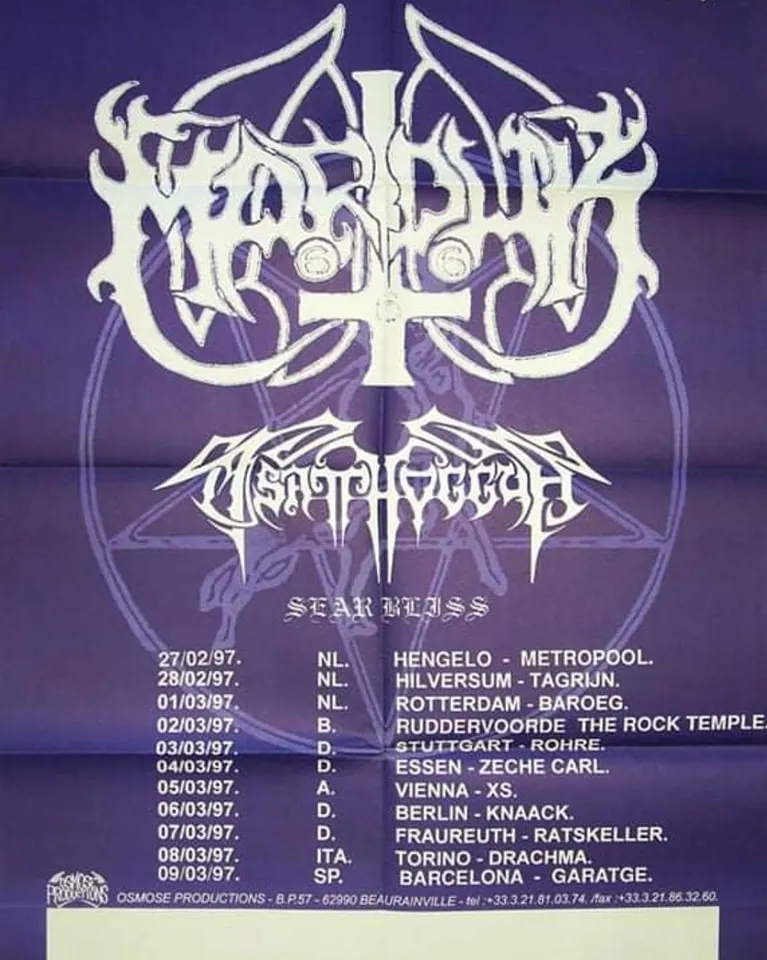Marduk - The Legion Tour 97 - 28/02/1997 - Hilversum - Tagrijn ...