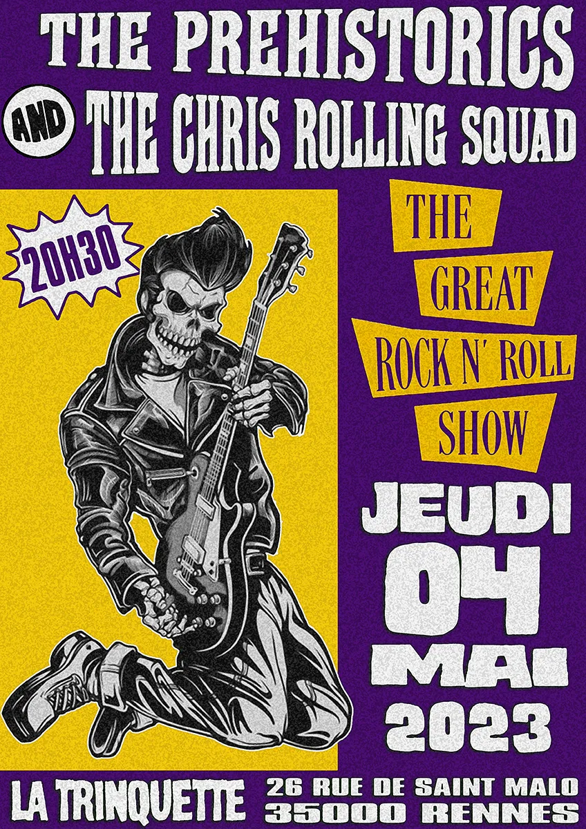 The Chris Rolling Squad + The Prehistorics - 04/05/2023 - Rennes - La Trinquette - France