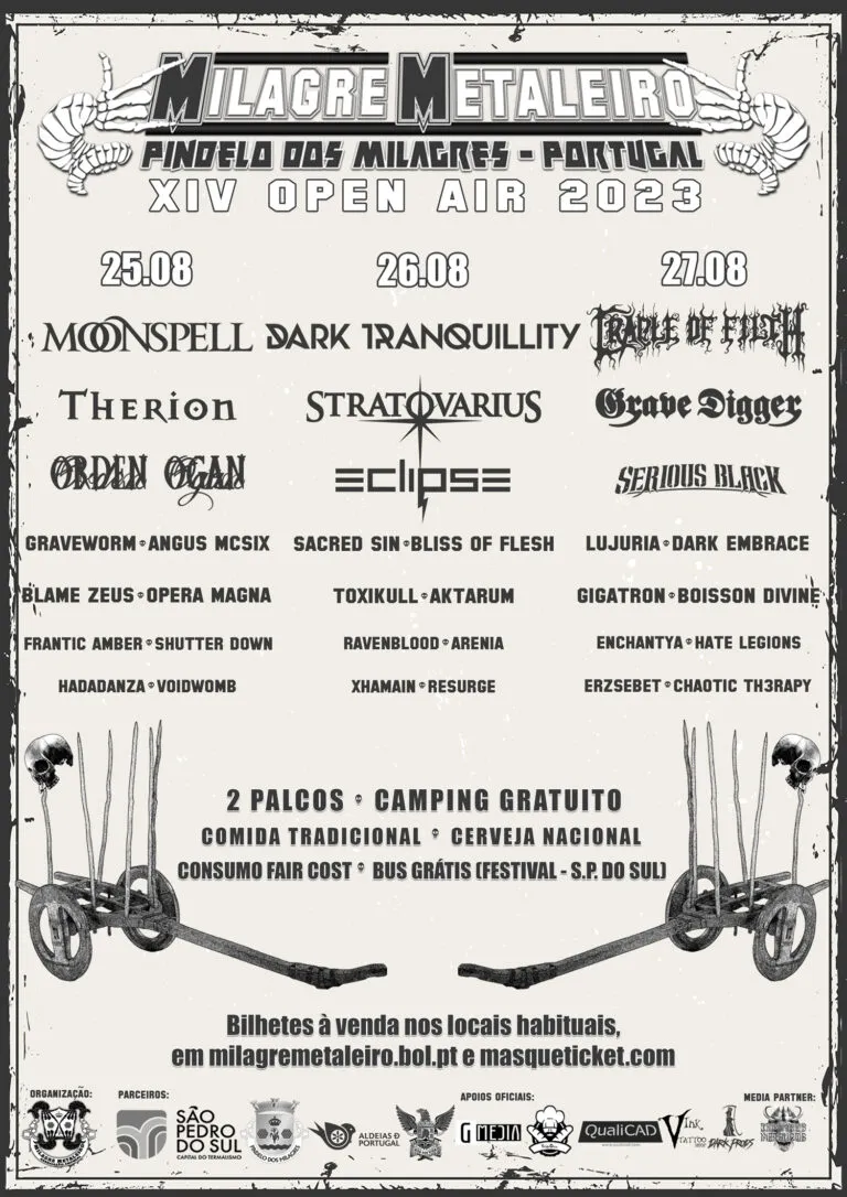 Milagre Metaleiro Open Air 2023 - 25/08/2023 (3 days) - Pindelo dos Milagres - Portugal