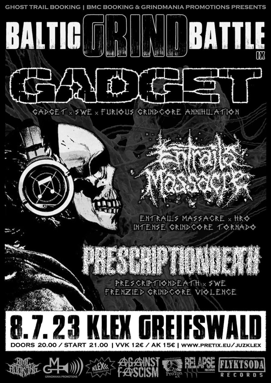 Gadget + Entrails Massacre - 08/07/2023 - Greifswald - Klex - Germany